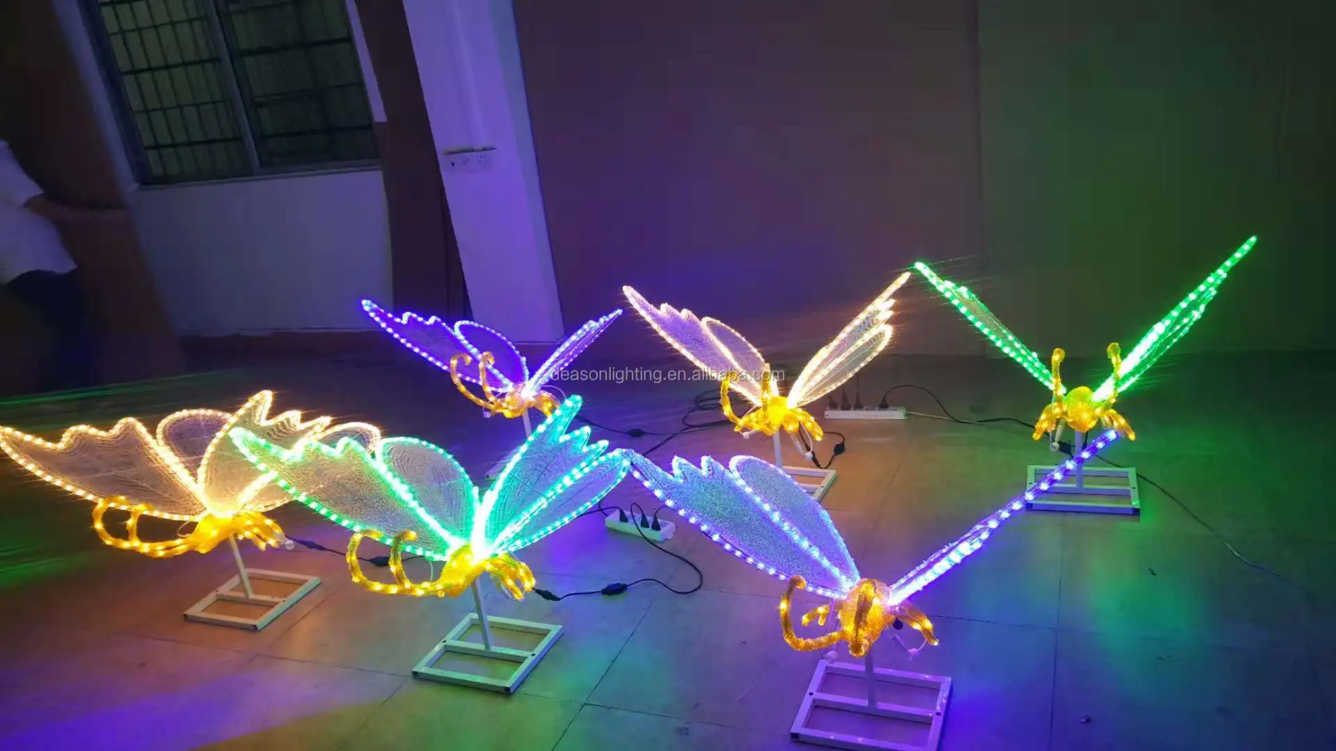 Decorative Led 3d Butterfly Sculpture Lights - Buy Lighted Butterfly ...