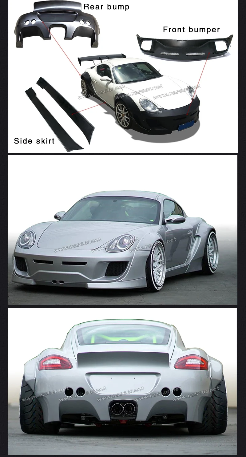 Buny Style Fender Flares for Porsche 987 Boxster Cayman - Perfect Fit ...