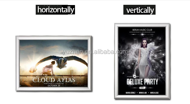 Gallery Display Show Alloy Aluminum Metal Multi-Size A1 Plastic Poster ...