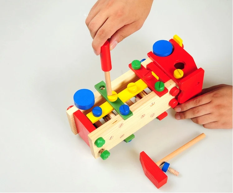 Children Wooden Assemble Disassembly Car Cdn-418 Truck Colorful ...