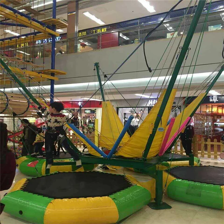 Diversión bungee jumping ride para niños bungee trampolín 4 personas ...