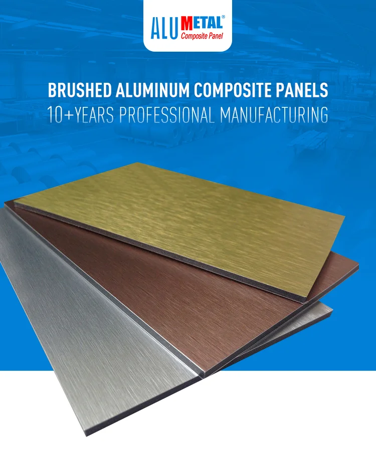 4mm Brushed Silver Acp Aluminum Panel Decorative Facade Cladding ...