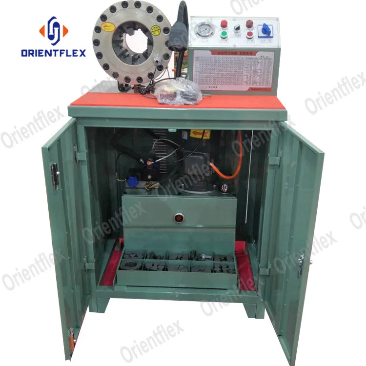 Small Automatic Brake Swaging / Crimping Pneumatic Steel Hydraulic Hose ...
