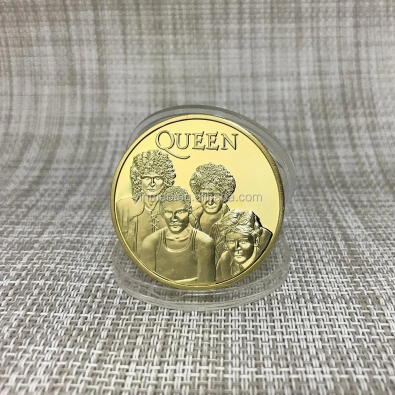 Queen Band 24k Gold Plated Coin,Freddie Mercury Brian May Roger Taylor ...