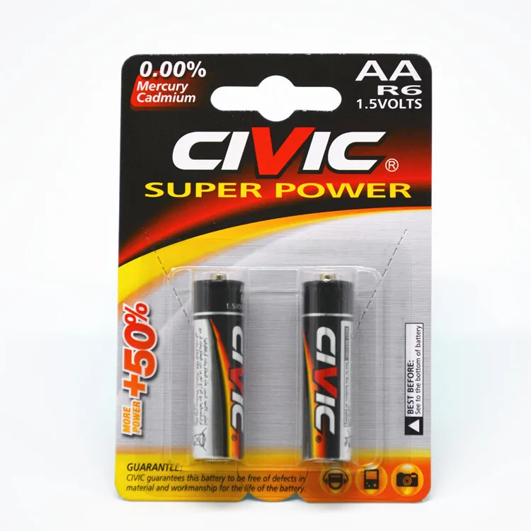Hot Sale R6 Aa 1.5v Carbon Zinc Battery For Toy - Buy Carbon Zinc ...