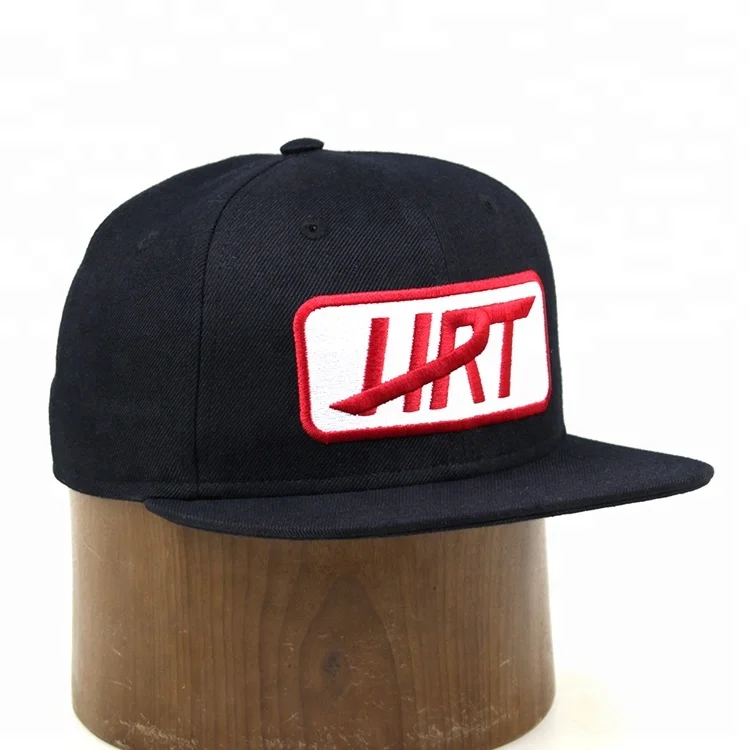 Customized Sticker Fitted Hat Flat Embroidery Snapback Cap Hat - Buy ...