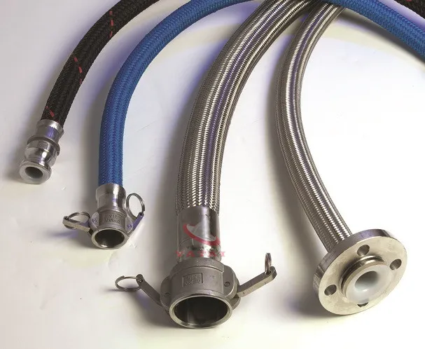 Smooth Bore Ss Braided Pipe Corrugated Bore Ss Braided Ptfe Hose Pipe ...