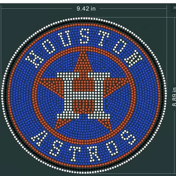 Custom Houston Astros Rhinestone Transfer Iron On - Buy Houston Astros ...