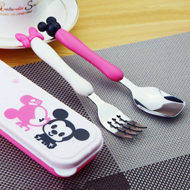 New Design Plastic Handle Stainless Steel Kids Spoon