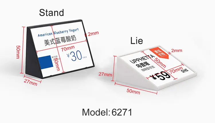 70*50mm Product Display Stands - Table Top Price Tag Holders