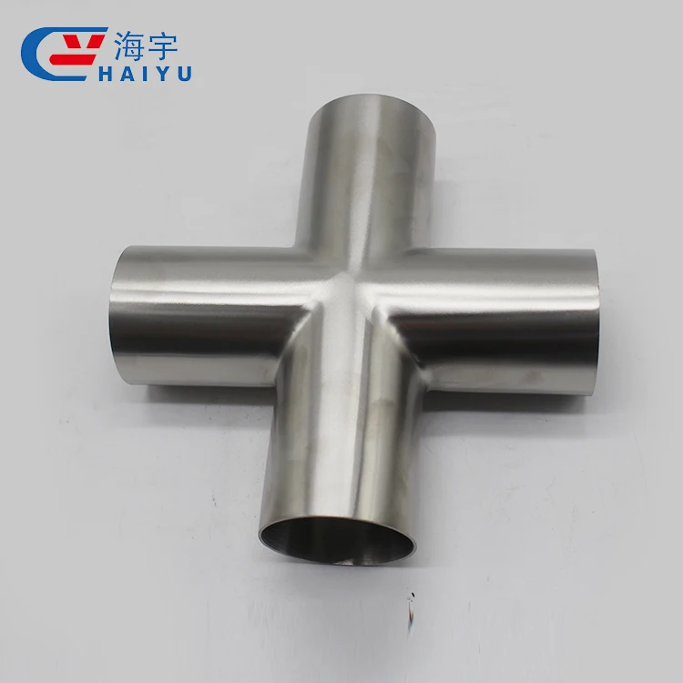 Sanitary Pipe Fitting Stainless Steel Sanitary 3a Clamp Cross - Buy ...