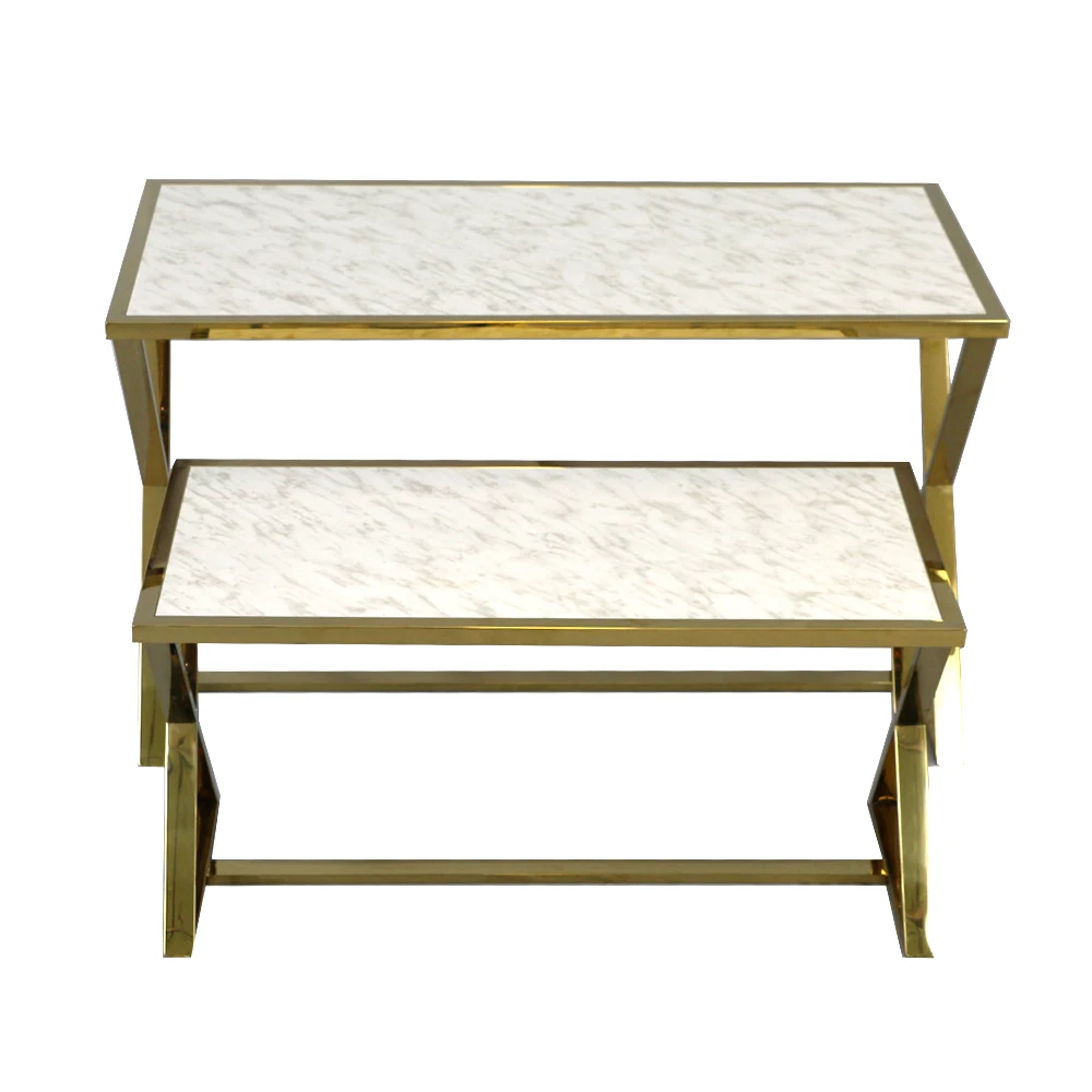 Retail Clothes Shop Gold Marble Grain Modern Display Table - Buy Modern ...