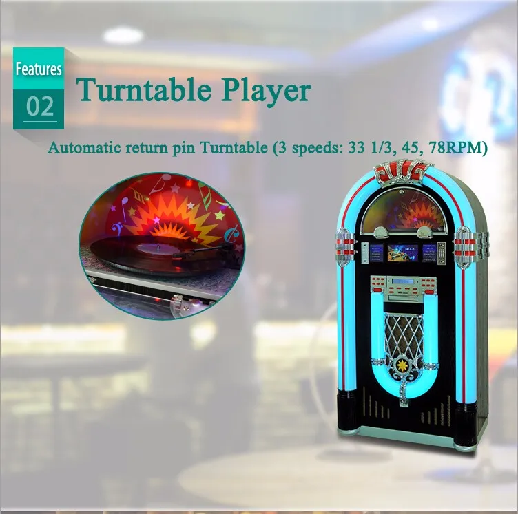 2017 Large Popular Record Jukebox Wurlitzer Usb Sd Mp3 Digital Cd ...