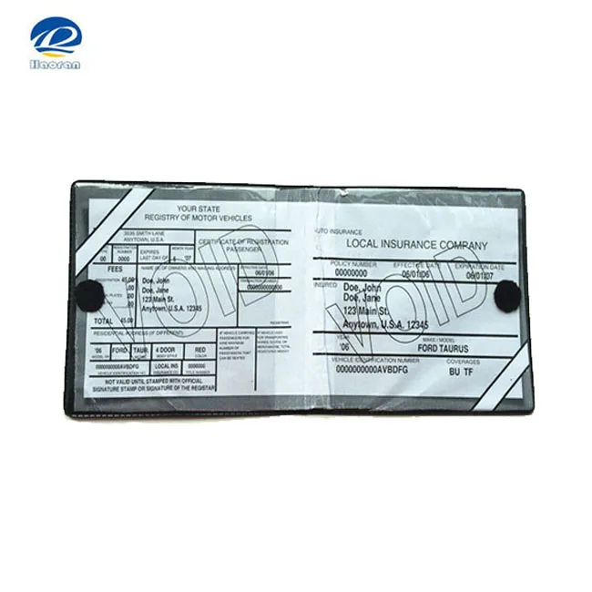 Plastic PVC Vinyl Vehicle Owner Manual Holders,car Document Holder ...