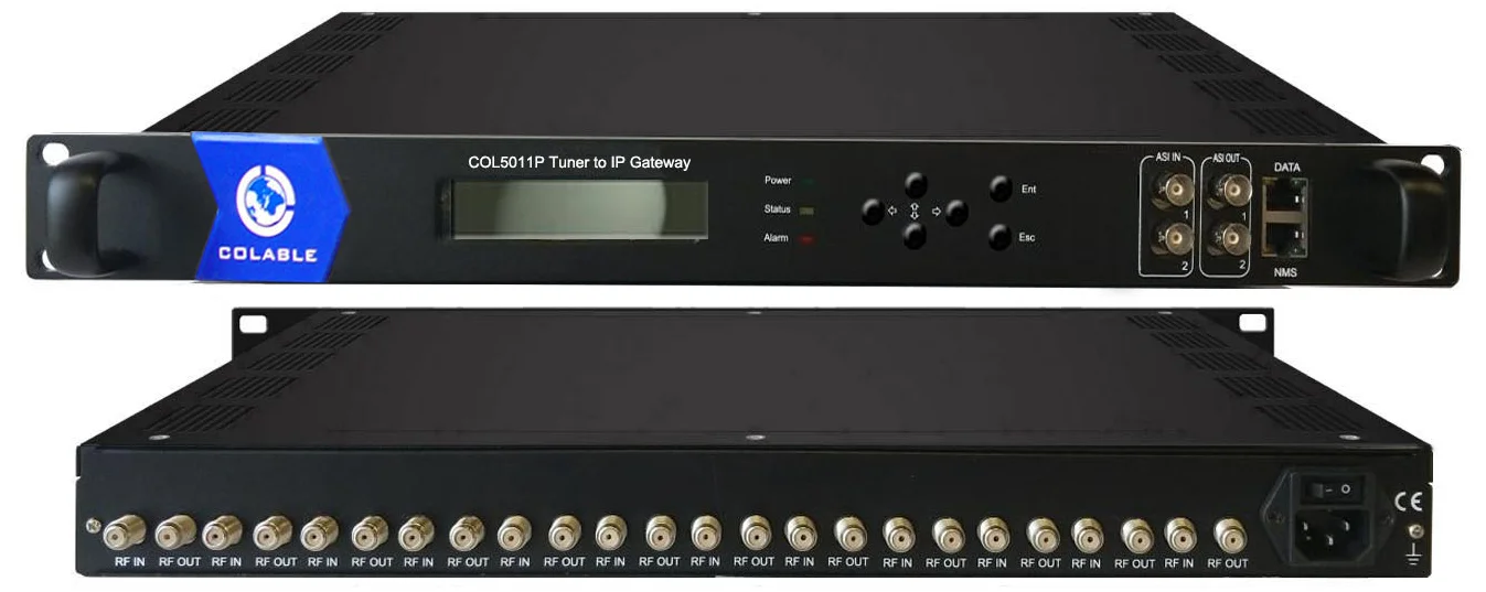 Col5011p 4/8/12/16/20/24*tuner (dvb-s2/s/t2/t/c/isdb-t/atsc-t) To Ip (spts,Mpts) Gateway - Buy ...