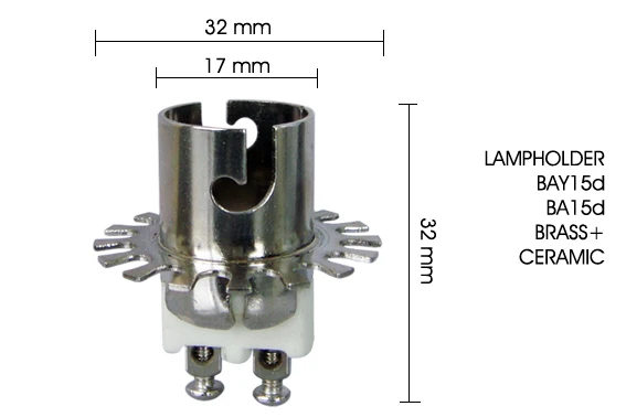 Ba15d Bay15d Socket 1157 Brass Light Holder Omni Directional Lampholder ...
