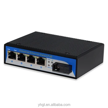 Marvell Gigabit Industrial Fiber Switch 4 Port Ethernet Yh614g - Buy ...