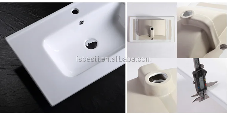 Besili Ce Approved Bathroom Counter Double Sink Foshan Ceramic Hand ...