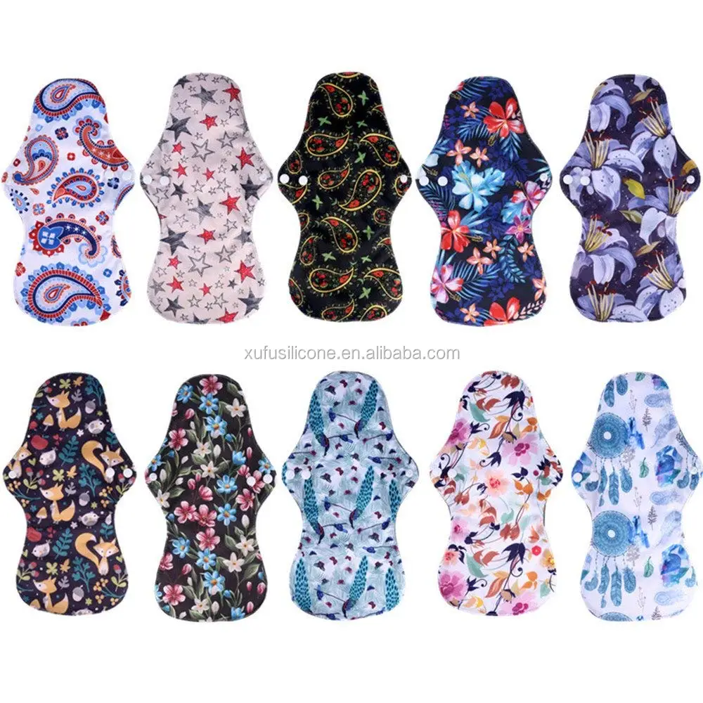 Women Menstrual Pad Comfort Feminine Soft Microfleece Heart Felt ...