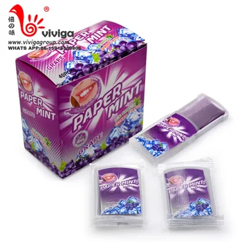 Halal Grape Flavor Cool Paper Mint Mouth Refresh Candy - Buy Stripe ...