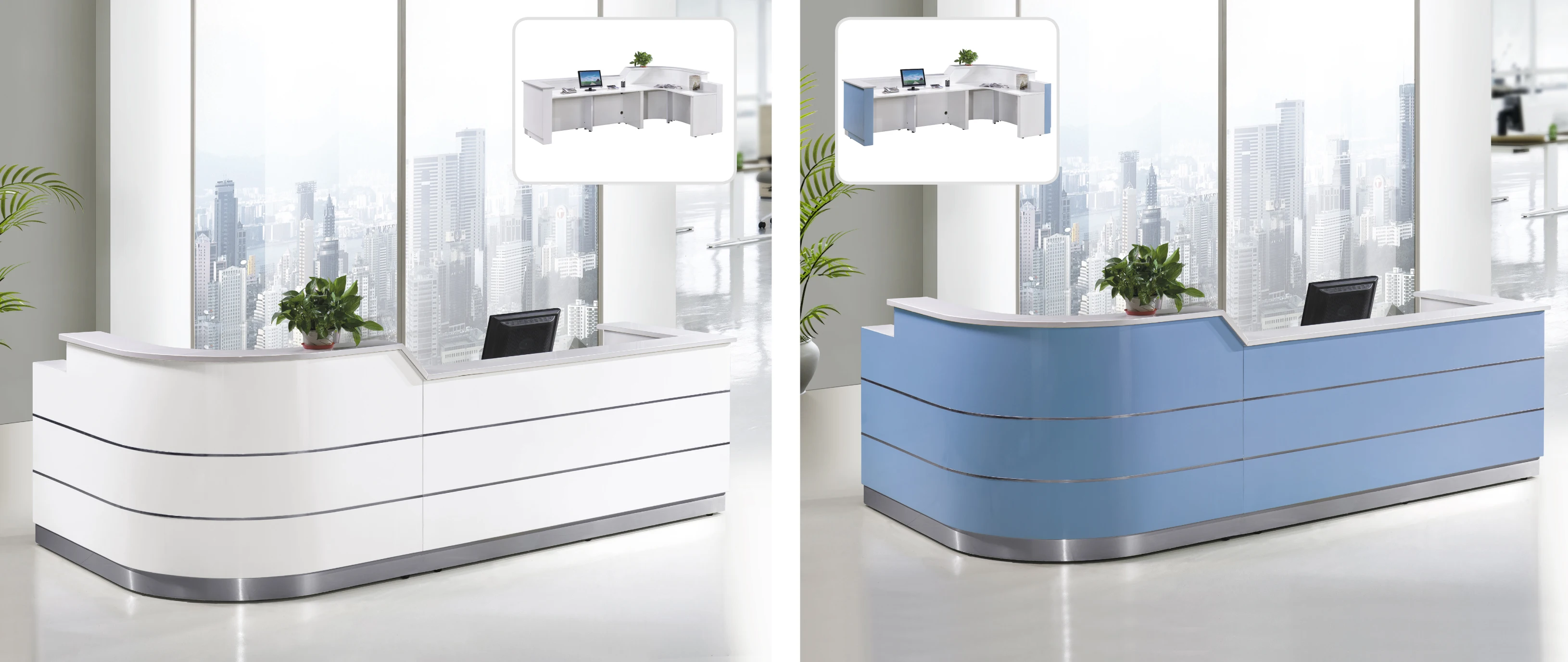 Clinic Hospital Reception Desk - Modern Design & Durability
