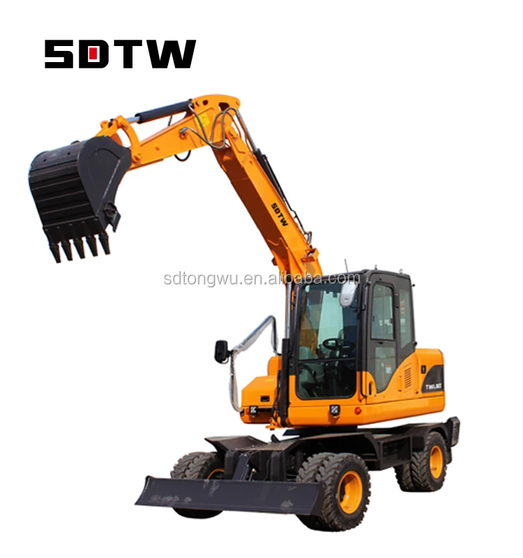 8 Ton Mini Wheel Excavator - High Digging Power & Versatility