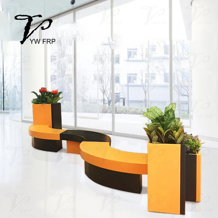 Fiberglass Big Round Bench - Perfect for Shopping Malls