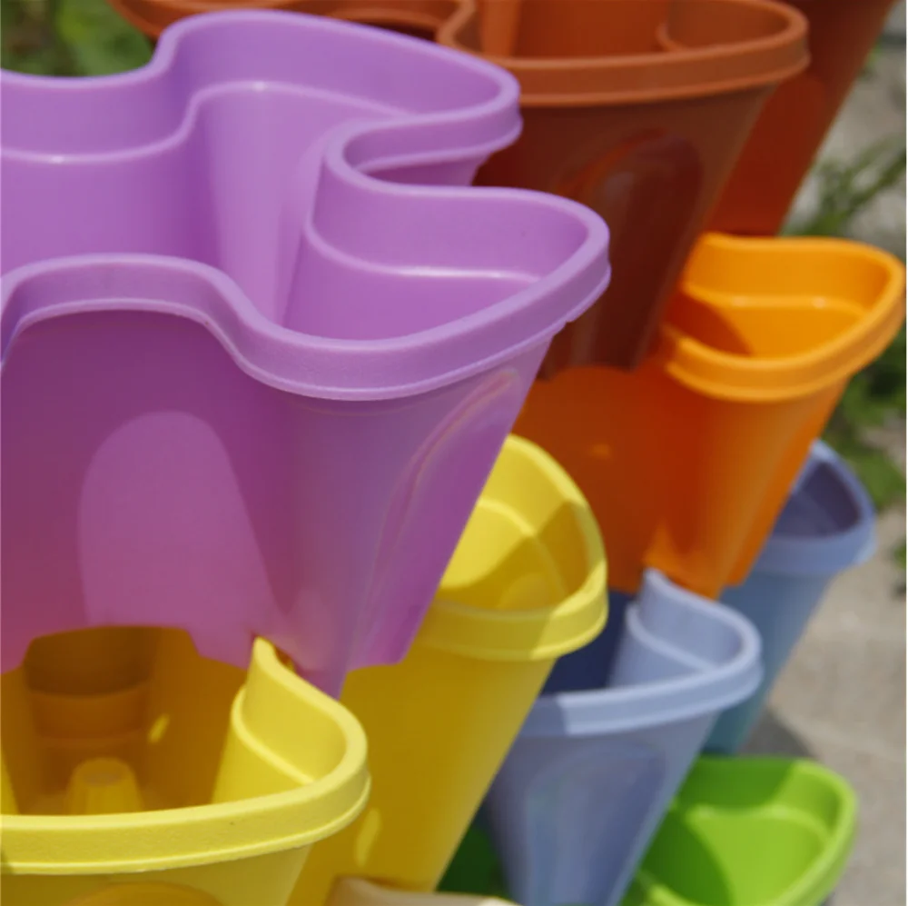 Hydroponic Gardening Vertical Stackable Tower Pots For Strawberry Or ...