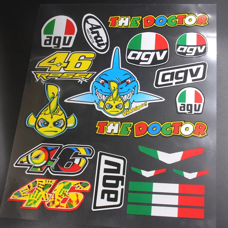 Reflective Stickers Decal Set Motorcycle Racing Stickers Mixed Racing ...