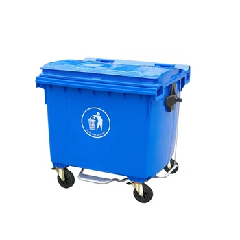 Industrial Outdoor 1100 Litre Garbage Galvanized Waste Trolley Bin ...