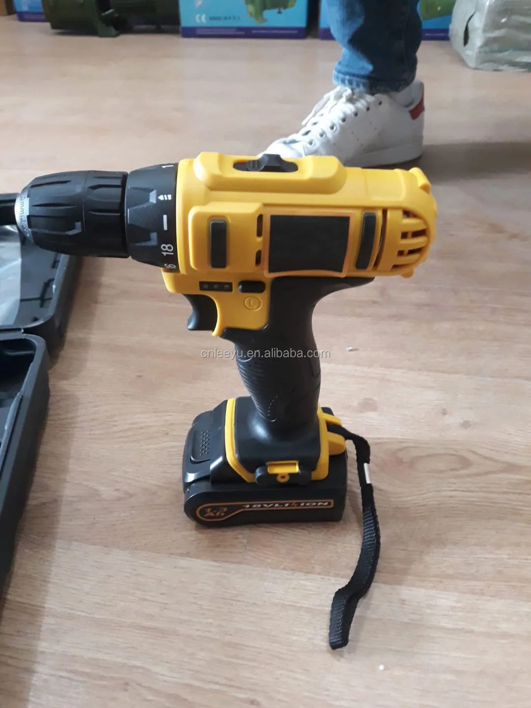 Lithium Battery 24v Rechargeable Cordless Drill One Charger Two Battery ...
