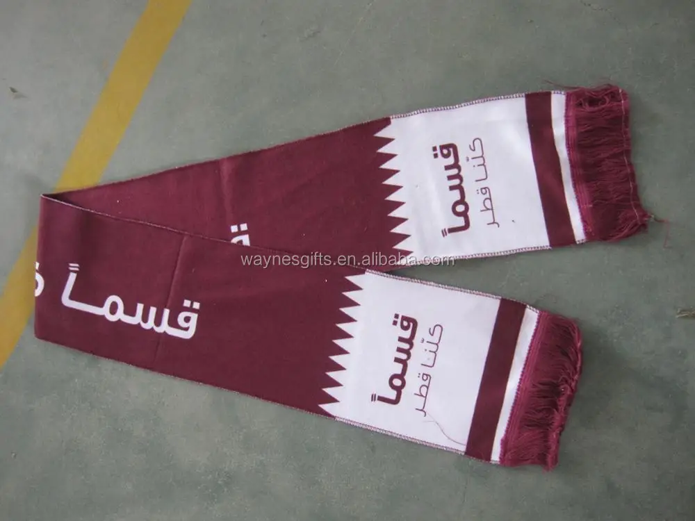 Qatar Flag Scarf/ National Day Flag Scarf - Buy Qatar Flag Scarf,Flag ...