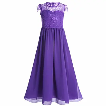 7-14 Years Old Girl Long Gowns Piano Proms Dress Summer Elegant ...