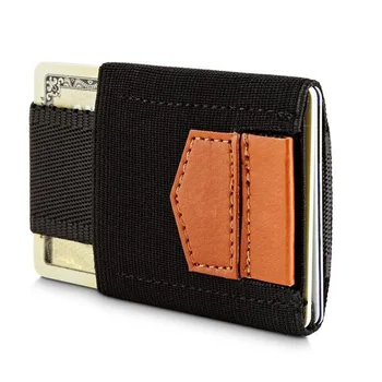 Slim Leather Elastic Strap Magic Wallets For Men With Card Holder Women ...