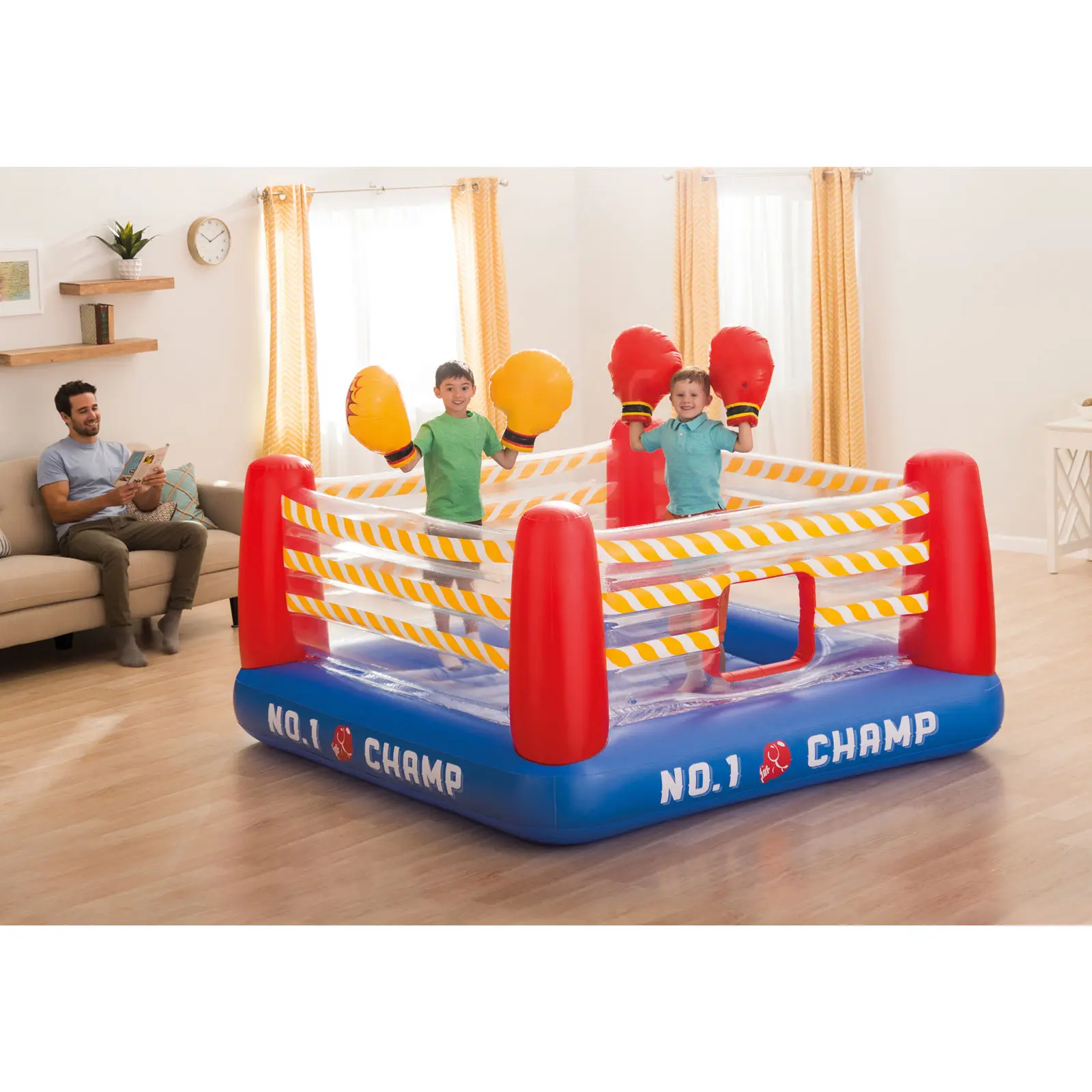 Intex 48250 Inflatable Pvc Game Jump-o-lene Boxing Ring Bouncer For ...