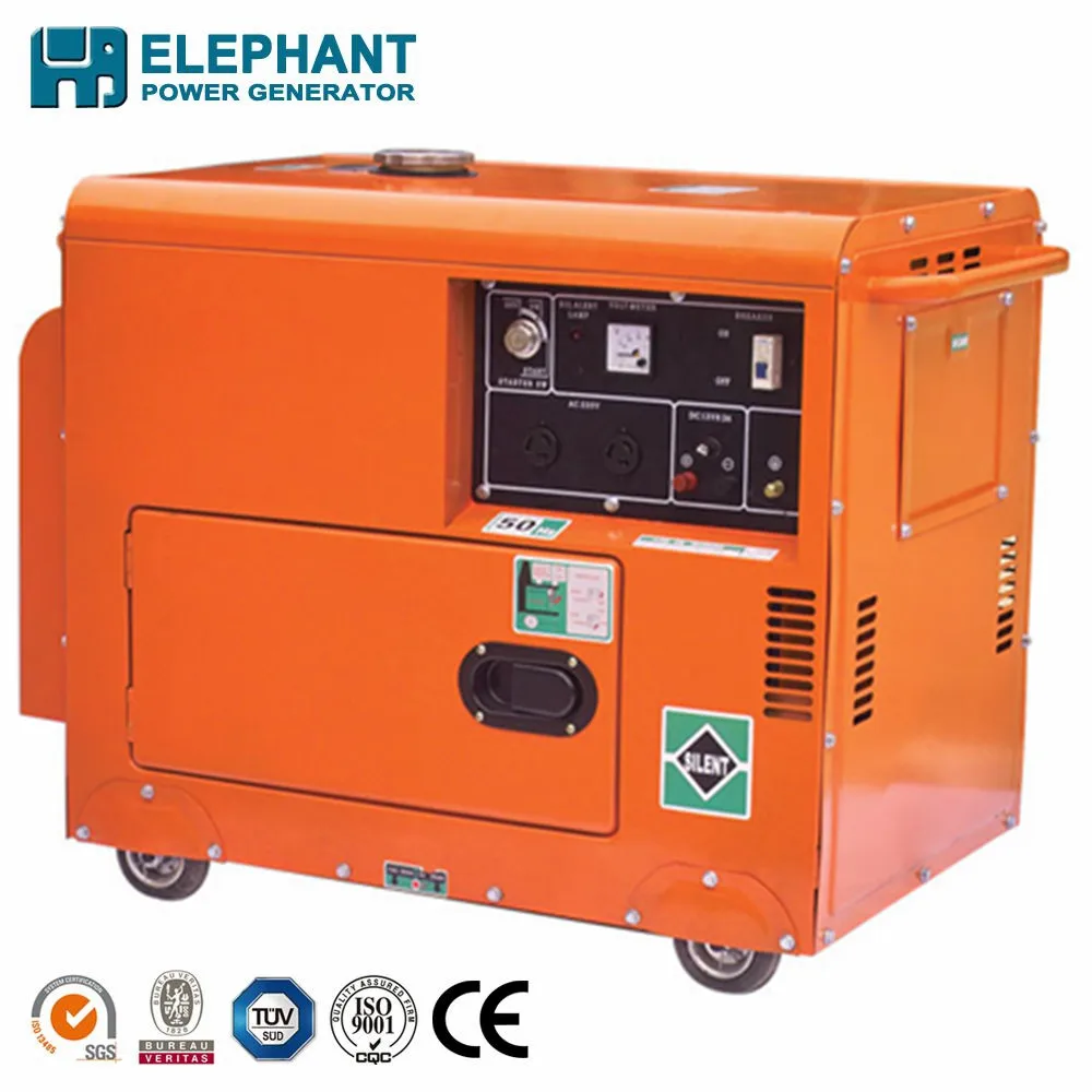 5kva 5kw 6kw Silent Portable Diesel Generator - Low Fuel Consumption