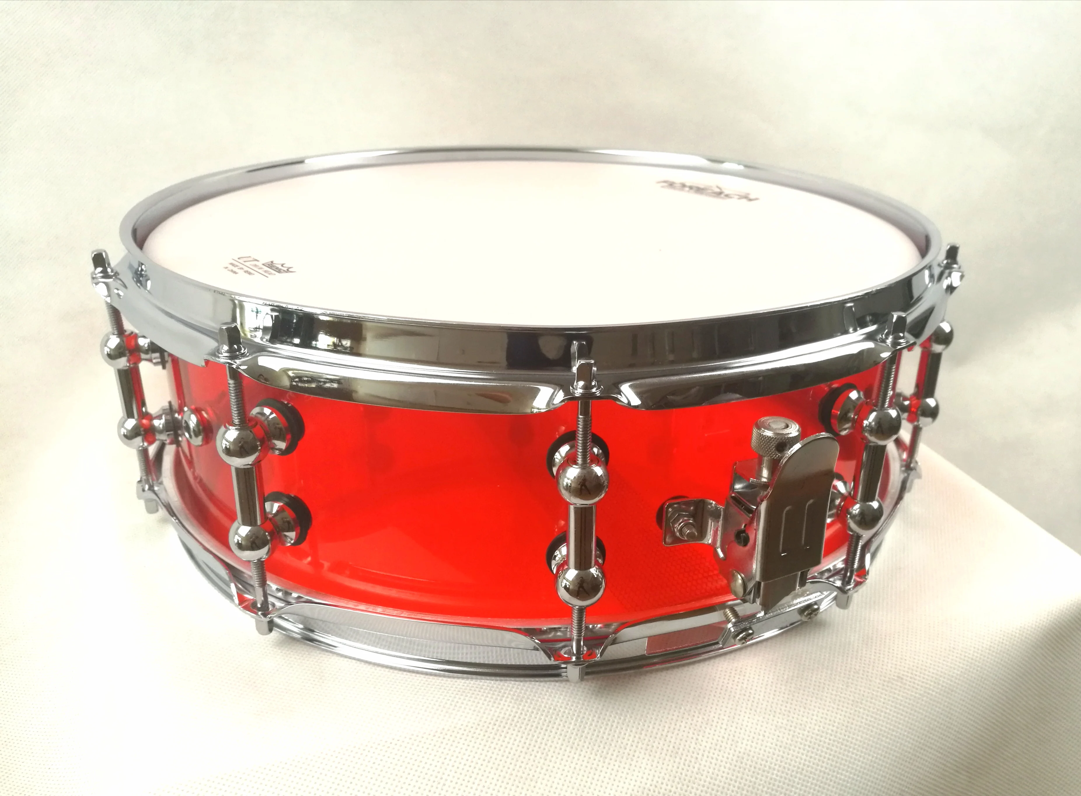 Ruby Red Seamless Acrylic Snare Drum 14"X4.5" by FOREACH