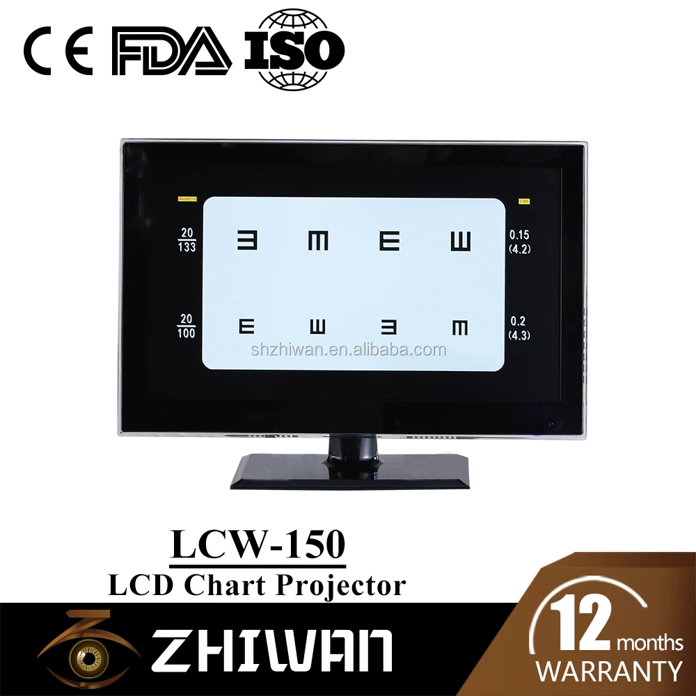 Lcd Eye Test Chart Monitor Optical Instrument Lcw-150 Ophthalmic Chart ...