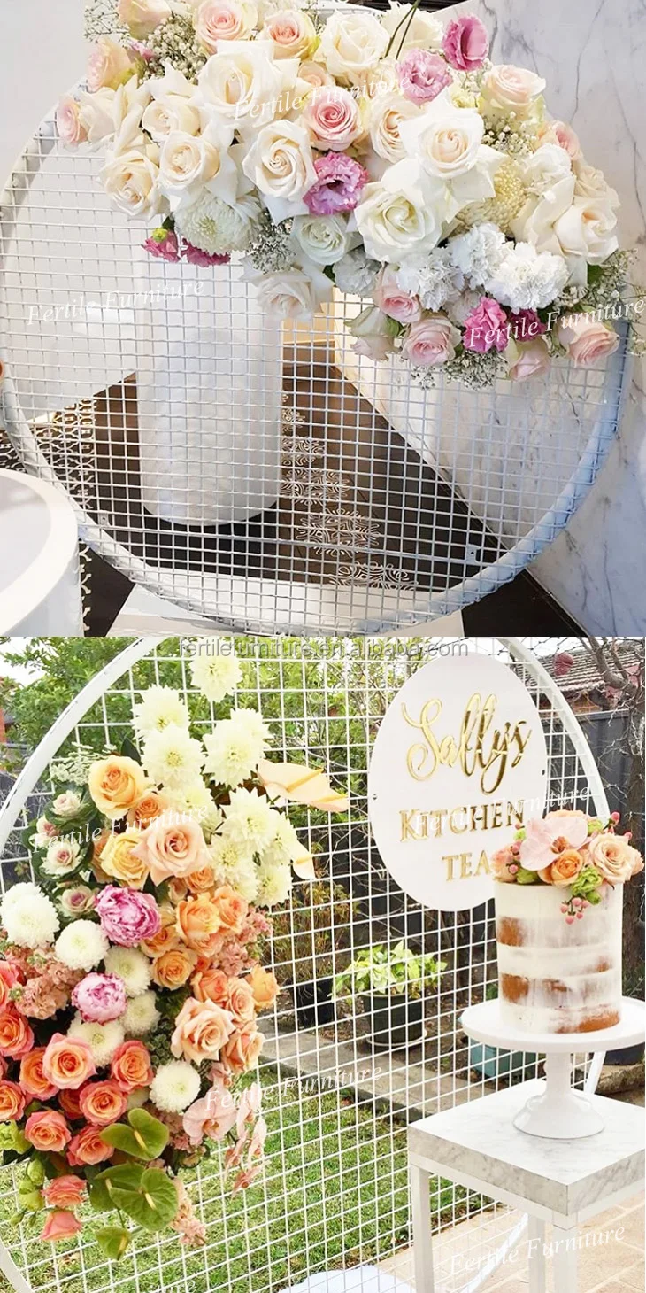 Round Metal Frame Event Circular Wire Mesh Screen - Buy Circular Mesh ...