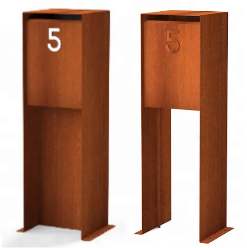 Rustic Corten Steel Mail Box - Durable & Weatherproof