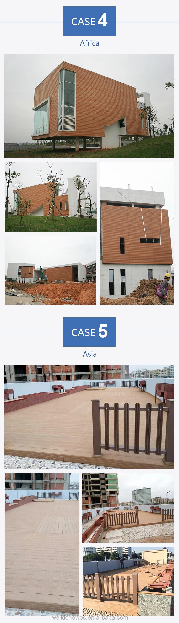 Mixed Color Two Side Color WPC Decking - Ipe Teak Wood