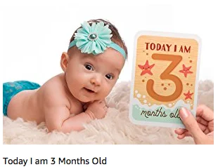 New Born Baby Card 1month Baby Card For Milestone Moment - Buy 1 Month ...