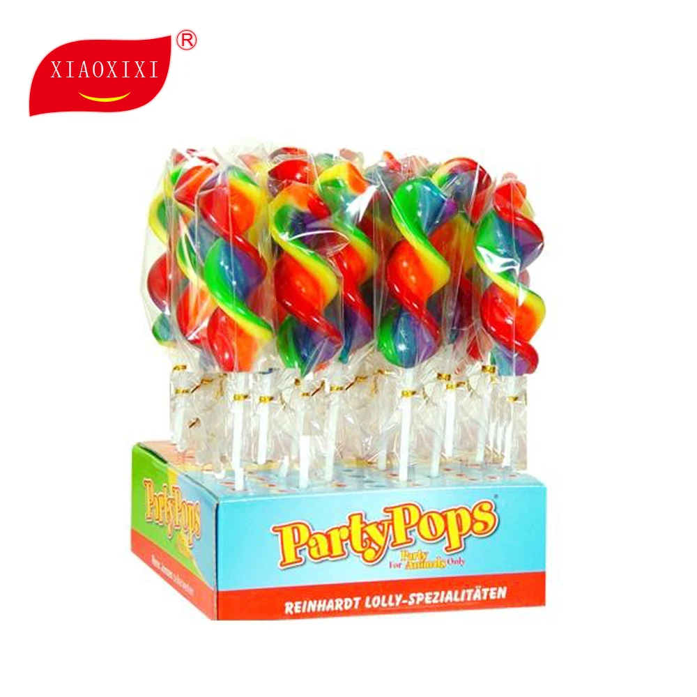 Halal Candy Hard Spiral Lollipop Sticks - Confetti Lollipops