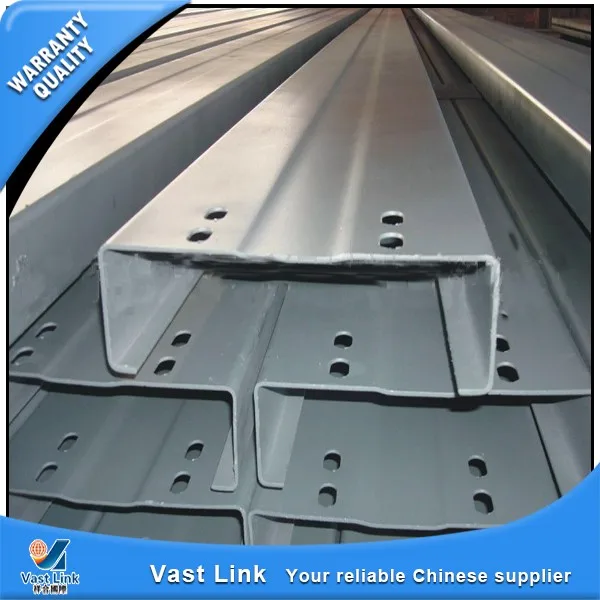 U Shape Galvanized Steel Framing Profile Purlin - Buy C Purlin,Slotted ...