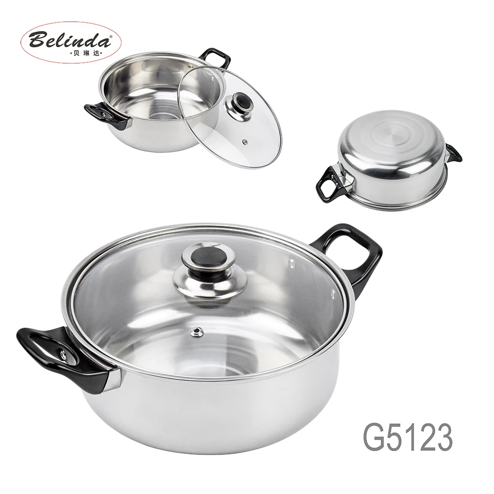 Bakelite Handle Stainless Steel Cooking Stock Pot 12pcs Cookware Set ...