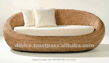 Indoor Oval Sofa By Rattan/wood/water Hya Cinth And Price - Buy Rattan ...