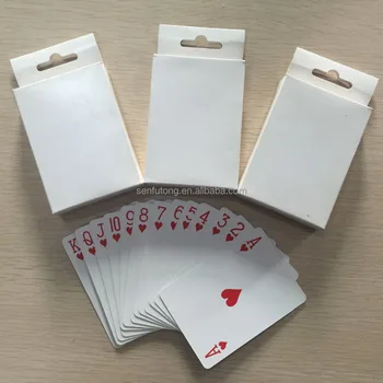 Paper Poker Card In Blank White Box - Buy White Core Paper Playing Card ...