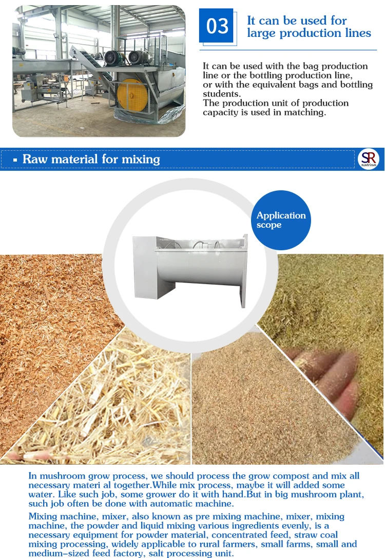 Compound Mixer Mushroom Cultivation Compost Powder Mixing Machine - Buy ...