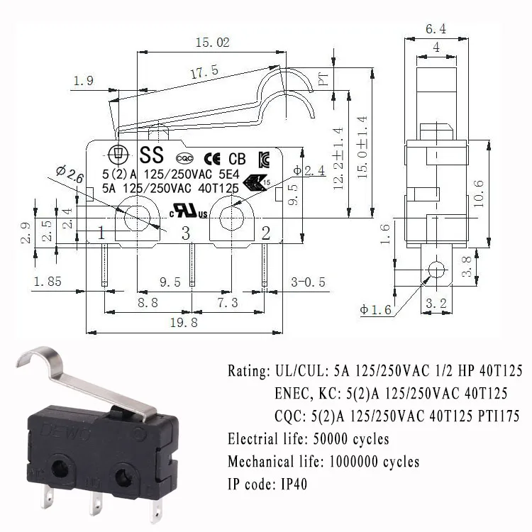 ลูกกลิ้งจำลองคุณภาพสูง T85 5e4 5a 250vac Micro Switch| Alibaba.com