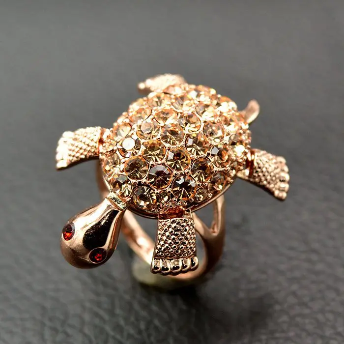 Wholesale Alloy Gold Tortoise Ring - Perfect Gift Option
